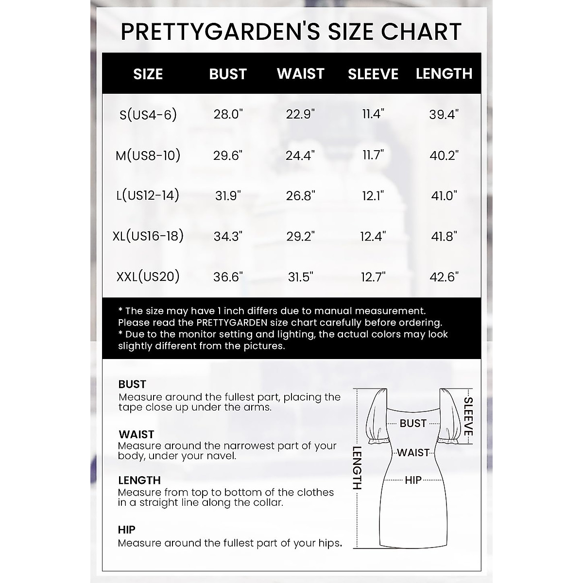 PRETTYGARDEN Women's Summer Floral Midi Bodycon Dresses Short Puff Sleeve Square Neck Ruffle Hem Mermaid Cocktail Dress (Solid Black,XX-Large)