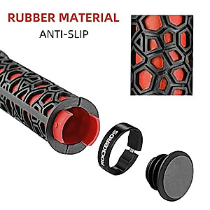 ROCKBROS Bike Handle Grips Non-Slip Bike Grips Double Lock-on Bicycle Handlebar Grips for BMX, MTB, Scooters, Folding Bikes 22.2mm