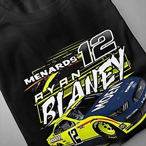 Ryan Blaney 12 Men's T-Shirt Crewneck T-Shirt Printing Performance Classic Short Sleeve Black