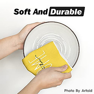 Artoid Mode Sunflower Bees Flower Basket Home Sweet Home Summer Kitchen Towels Dish Towels, 18x26 Inch Seasonal Decoration Hand Towels Set of 4