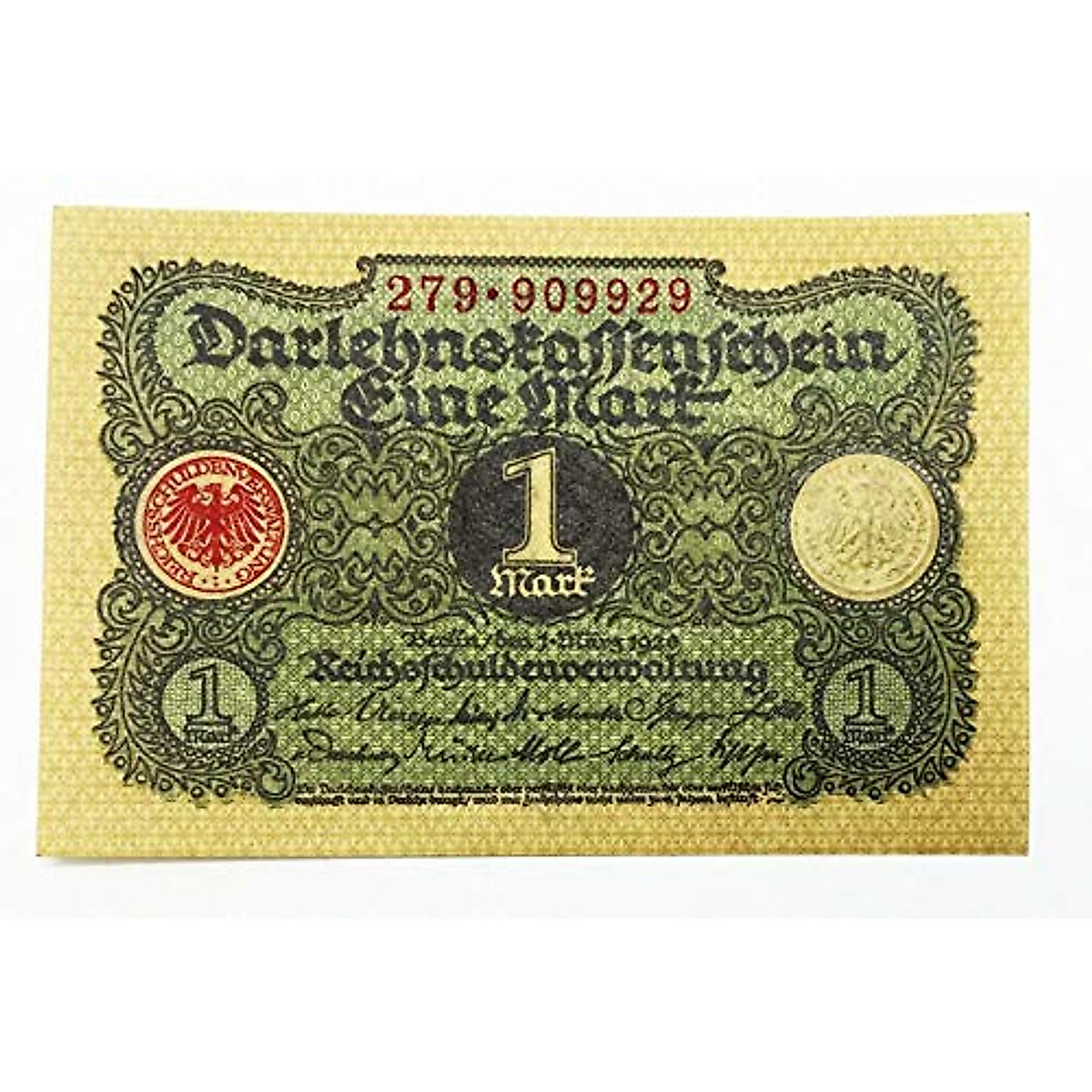 1939 Various Mint Marks WW2 Rare German 1 Rp Coin with Stamps & 1 Mark Bill in Disp Frame 1pf Seller Perfect Uncirculated