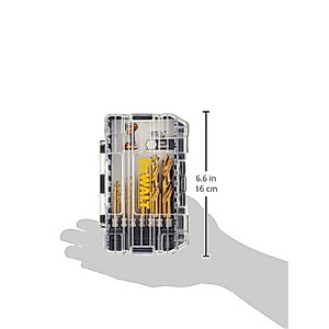 DEWALT Drill Bit Set, Titanium Impact Ready, Ideal for Metal, Wood, and Plastic, 12 Piece (DD5152)