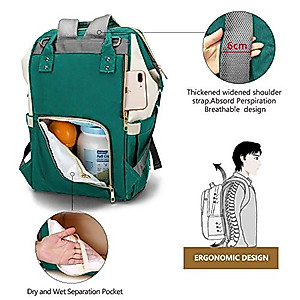 BALCONY & FALCON Multi-Functional Diaper Bag Backpack with Changing Pad Waterproof Nappy Bag