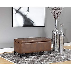 Sunpan Teegan Bench - Bravo Cognac