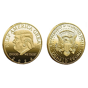 Breezer Trump Gifts Set | 2024 Stuff Donald For Men & Women Including Flag Hat Stickers Socks Wristband Lapel Pin Coin