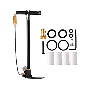 30mpa 4500psi Pcp Hand Pump,Four Stage Hand Pump,High Pressure Hand Pump,Stainless Steel, Hand Pump Air Rifile Pump Suitable for Pcp Air Guns,Paintball Gun,Hpa Gas Tanks,Different Bike Tire Inflation