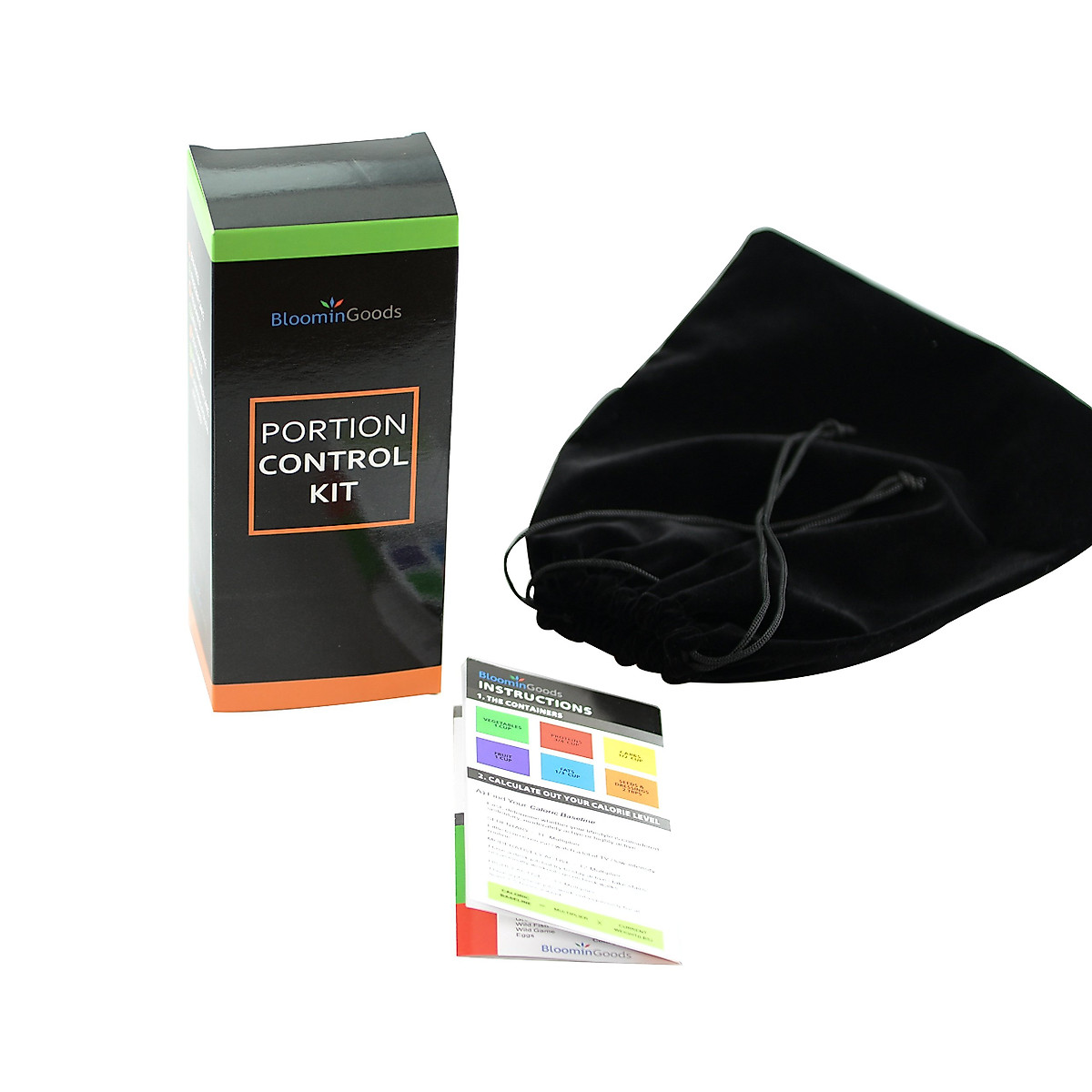 BloominGoods 7 Portion Control Food Storage Containers & Labelled Lids | BPA Free, Leakproof, Microwave & Freezer Safe Meal Prep Lunch Boxes | For Weight Loss & 21 Day Diet Plan | Bonus Carrying Pouch