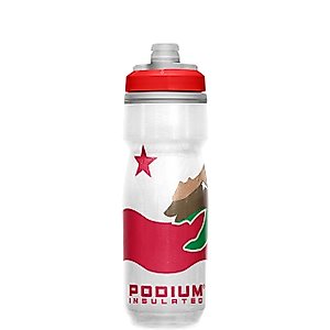 CamelBak Podium Chill Insulated Bike Water Bottle - Easy Squeeze Bottle - Fits Most Bike Cages - 21oz, California