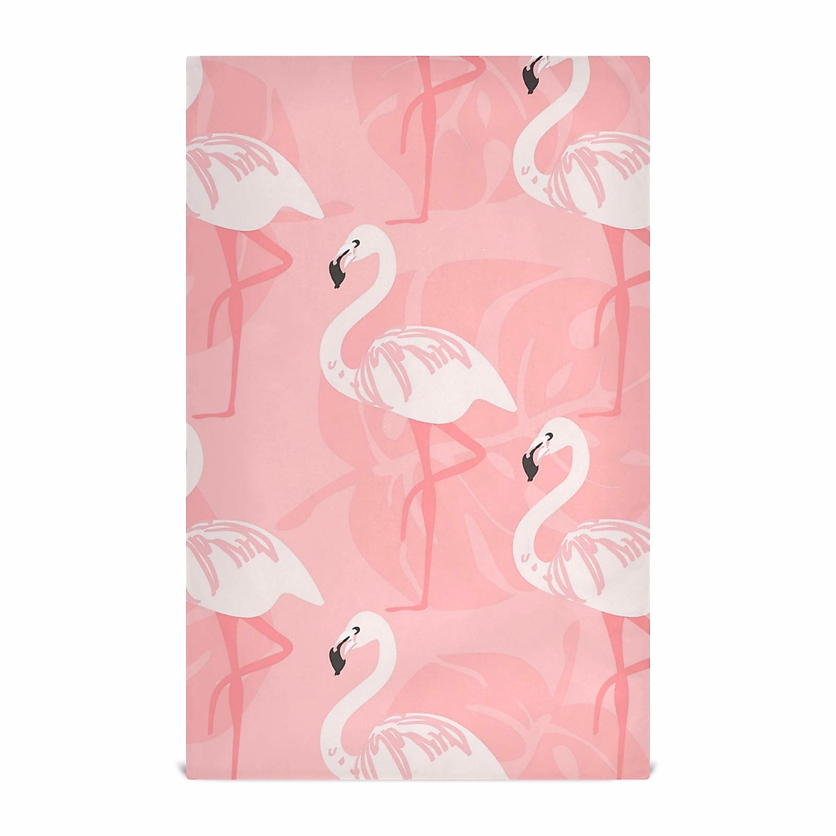 Qilmy Flamingo Kitchen Dish Towel Set of 6, Soft Absorbent Dish Cloths Decorative Tea Bar Drying Towels, 28 x 18 Inch