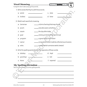 Evan-Moor Building Spelling Skills, Grade 5 - Homeschooling & Classroom Resource Workbook, Reproducible Worksheets, Teaching Edition, Spelling Strategies, Reading and Writing Skills