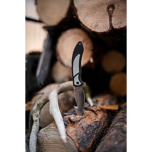 Old Timer Trail Boss 8in Gut Hook Folding Knife with High Carbon Stainless Steel, TPE Grip Handle, Finger Flip Assist, and Liner Lock for Hunting, Field Dressing, Skinning, Gutting, and Outdoors