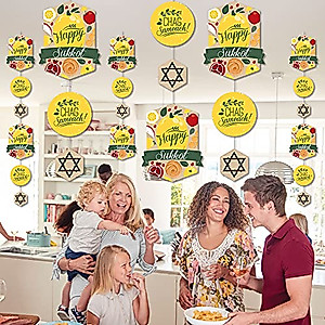 Big Dot of Happiness Sukkot - Sukkah Jewish Holiday DIY Dangler Backdrop - Hanging Vertical Decorations - 30 Pieces