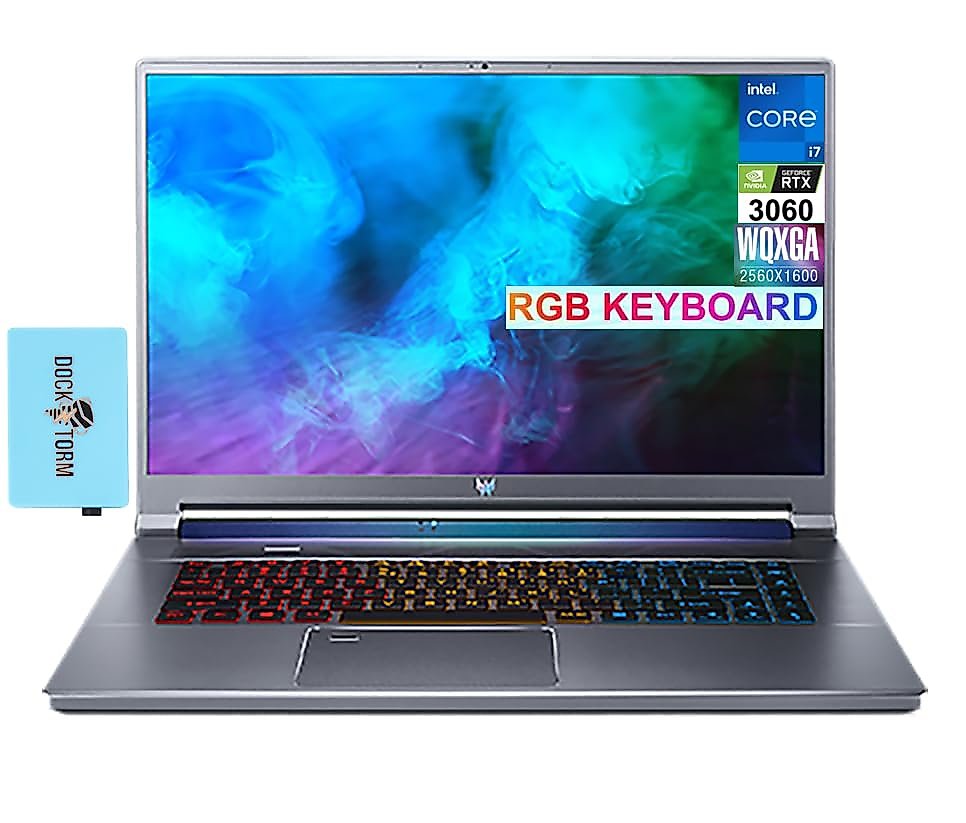 acer Predator Triton 500 SE 16.0" 165 Hz WQXGA Gaming Laptop (Intel i7-11800H, RTX 3060 6GB, 16GB RAM, 128GB SSD, RGB Backlit KB, Thunderbolt 4, Killer WiFi 6, BT, Webcam, Win11P) w/Hub