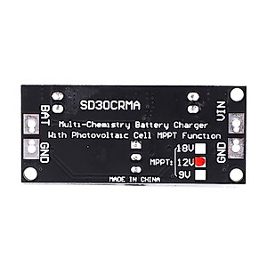 Charge Module, 1A 12V MPPT Solar Panel Controller, Li-ion LiFePO4 Lithium Battery Charger Module for Solar Battery Charging, Battery-Backup System