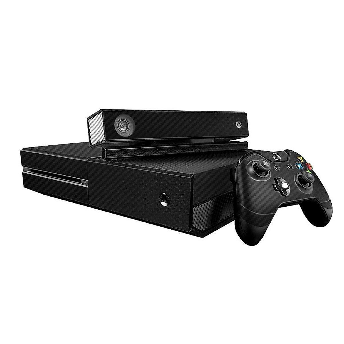 3D Carbon Fiber Black - Air Release Vinyl Decal Mod Skin Kit by System Skins - Compatible with Microsoft Xbox One (XB1)