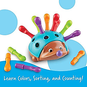 Learning Resources Spike The Fine Motor Hedgehog - 14 Pieces, Ages 18+ months Toddler Learning Toys, Fine Motor and Sensory Toys, Educational Toys for Toddlers, Montessori Toys