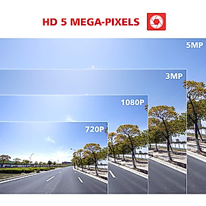 BOAVISION 5MP PTZ WiFi Camera, HD Outdoor Wireless IP Camera, Pan Tilt 5X Optical Zoom, Two Way Audio, 196ft Full Color Night Vision, Dome Security Camera CamHipro Protocol