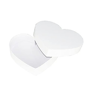 WENPACK Empty Heart Shaped Gift Box Strawberry Packaging (White)