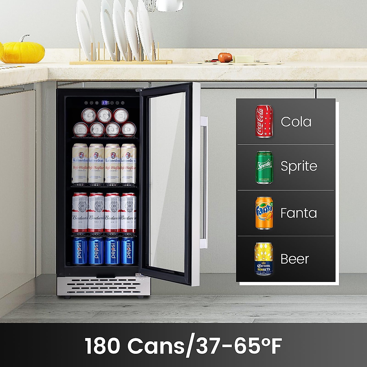 Upgraded 110 Bottles Wine Cooler Refrigerator, 24 Inch Wine Fridge Built-in or Freestanding with Professional Compressor, Double-Layer Tempered Glass Door Lockable Wine Cellars