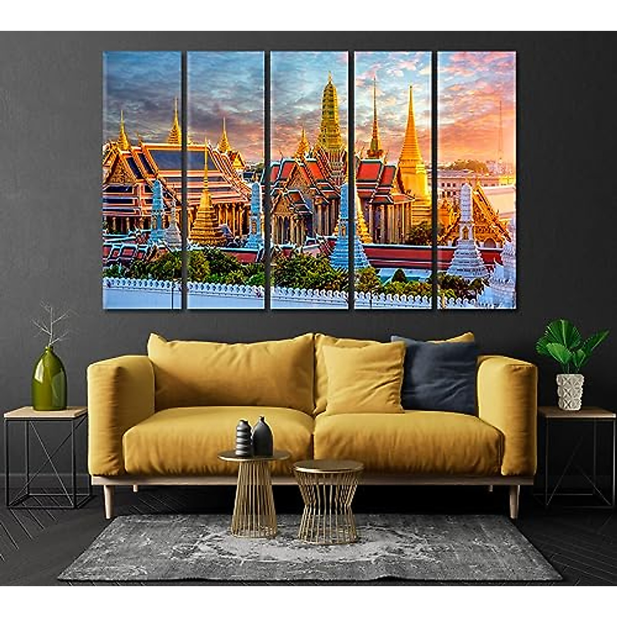 Temple of the Emerald Buddha Bangkok Thailand Canvas Print 1 Panel / 36x24 inches