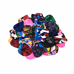 Honbay 100pcs 0.46mm Colorful Guitar Picks for Guitar, Ukulele, Bass
