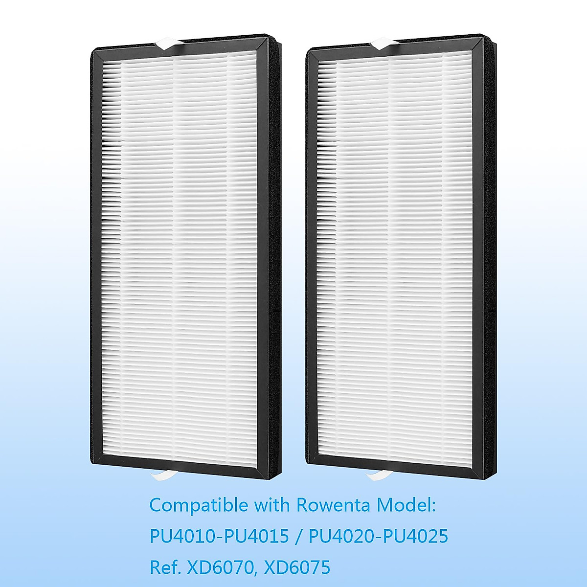XD6070 XD6075 True HEPA Filter Allergen Remover, Compatible with Rowenta PU4010 - PU4015, PU4020 - PU4025 Intense Pure Air Bedroom Auto Purifier, 2 Pack