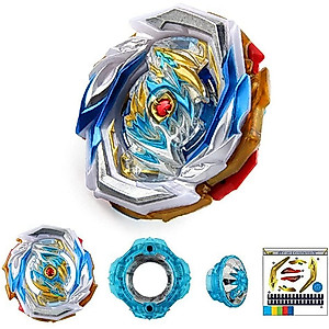 Mopogool Left Right Sparking Launcher Bey Burst Evolution Turbo GT Blades Battling Tops String Launcher Grip B-154 DX Booster Imperial Dragon.IG Sen Starter Set Gaming Top Spinning Toys Gift for Boys