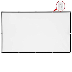 Projector Screen HD Premium Wrinkle-Free Portable Screen 100 inch 16:9 4K StayTrue - Indoor and Outdoor Projection Movie Screen for Movie or Office Presentation Home Theater