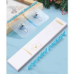 YOGEERNIC Adhesive Hooks for Wall(13lb Max), Wall Hangers Without Nails for Photos Frames, Utility Waterproof and Oil Resistant Hooks for Decorations and Bathroom Kitchen Racks -10 Pack