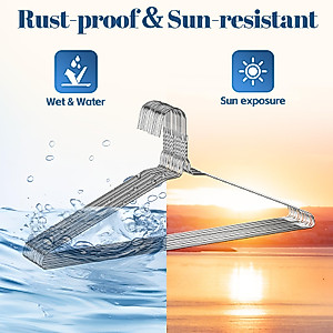 SPECILITE 18'' Wire Hangers 100 Pack, Metal Wire Clothes Hanger Bulk for Coats, Space Saving Metal Hangers Non Slip 12 Gauge Ultra Thin for Standard Size Suits, Shirts, Pants, Skirts-Silver