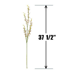 BOMAROLAN Artificial Orchid Silk Fake Flowers Faux Dancing Lady Orchids Stems Flower 10 Pcs Real Touch for Wedding Home Office Party Hotel Yard Decoration Restaurant Patio Festive Furnishing(White)