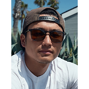 RAEN Eyewear - Men’s Wiley Sunglasses - Lightweight Square Sunglasses with UVA and UVB Protection - Slate/Vibrant Brown Polarized - 54