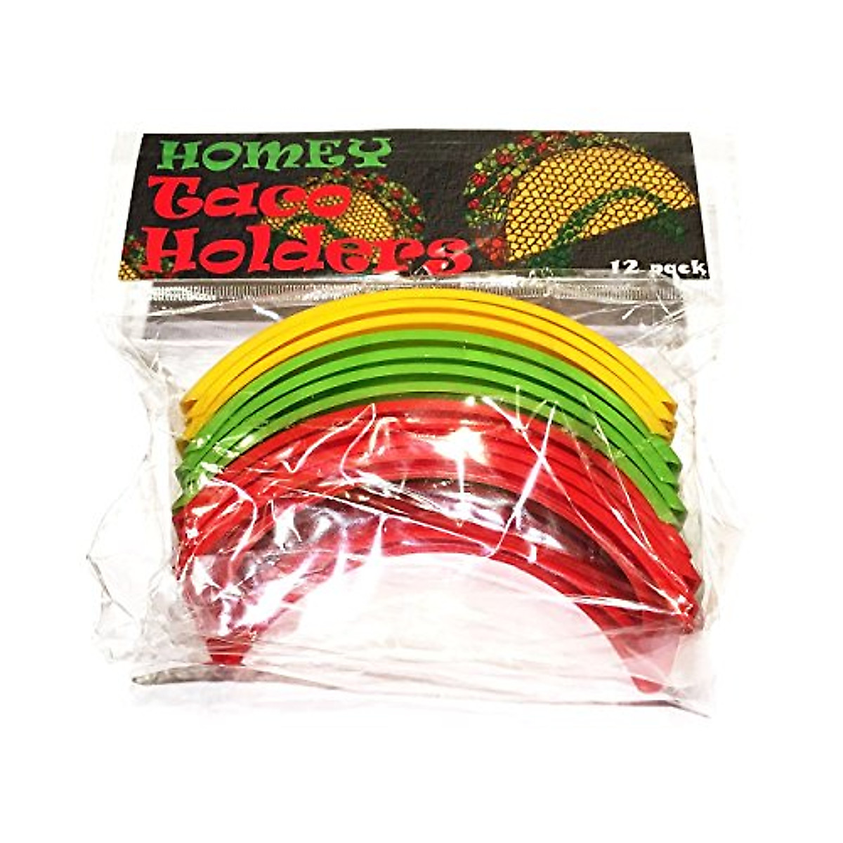 Homey Product Original Taco Holders - Non Toxic BPA Free Microwave Safe Stands for Soft and Hard Shells