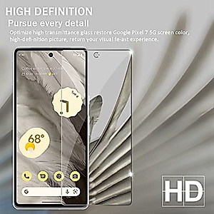 YEYEBF Google Pixel 7 Screen Protector, [2 Pack] Full Coverage Tempered Glass Screen Protector for Pixel 7 [Anti-Shatter][3D Glass][Case-Friendly]