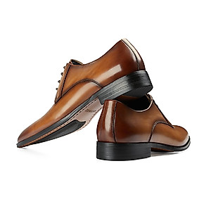 GIFENNSE Mens Leather Oxford Dress Shoes Formal Lace Up Modern