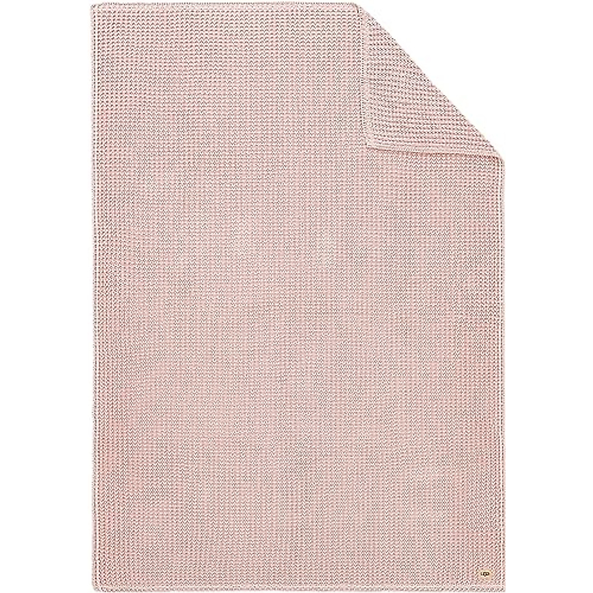 UGG 33816 Luna Cotton Throw Blanket Soft Washed Cotton Blankets Luxury Machine Washable Oversized Warm Accent Blanket for Home or Travel, 70 x 50-Inch, Quartz