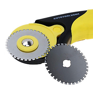 5 Pack 45mm Crochet Edge Skip Blade Perforated Rotary Blades for Paper Perforating Fleece Fabric Scrapbooking