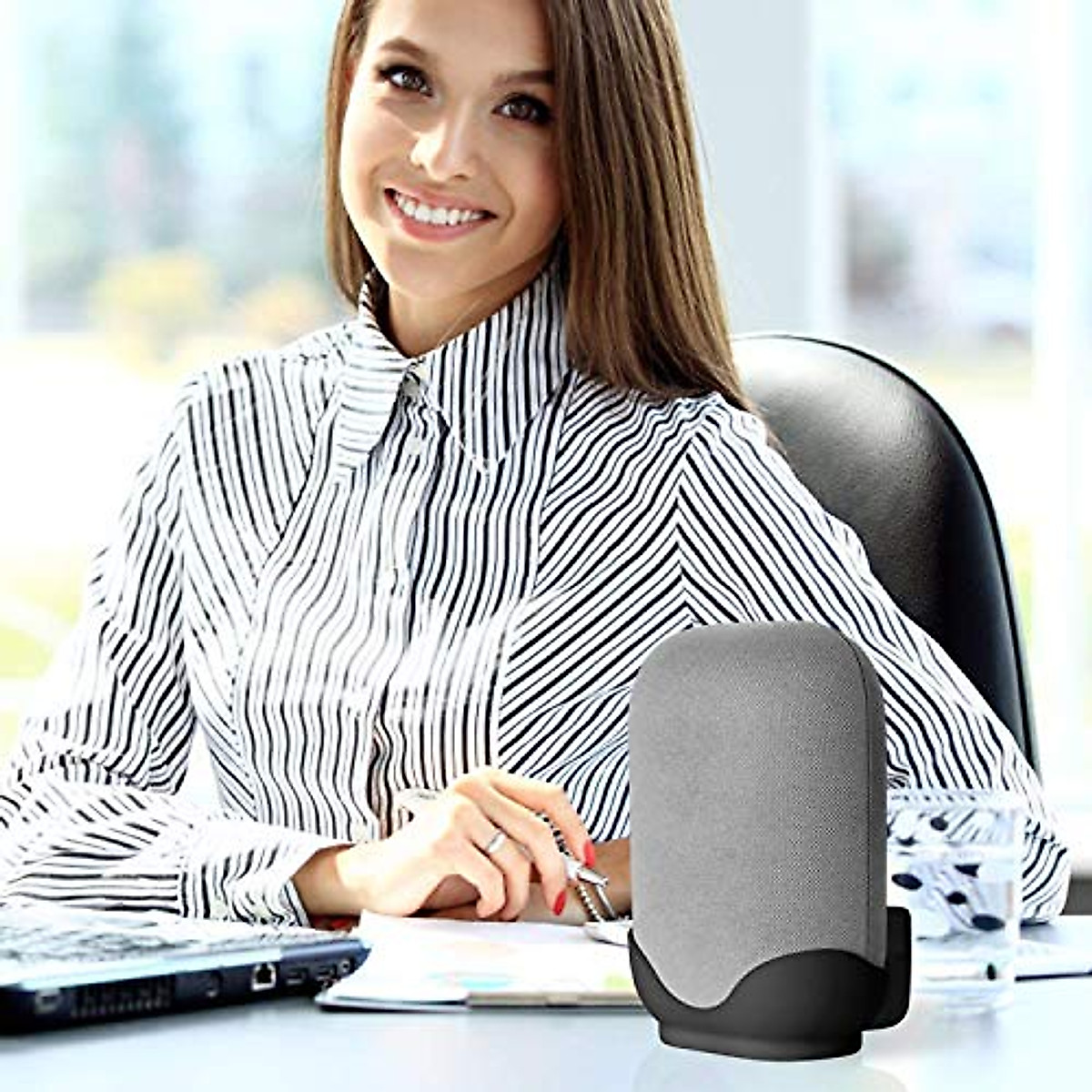 LeongLzt Ouligei Google Nest Audio Speaker Wall Mount/Bracket, in-Built Cable Management System & Easy Installation Speaker Holder Shelf Stand - Elegant & Durable Space Saving Accessory