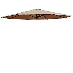 BenefitUSA Umbrella Cover Canopy 13ft 8 Rib Patio Replacement Top Outdoor-tan