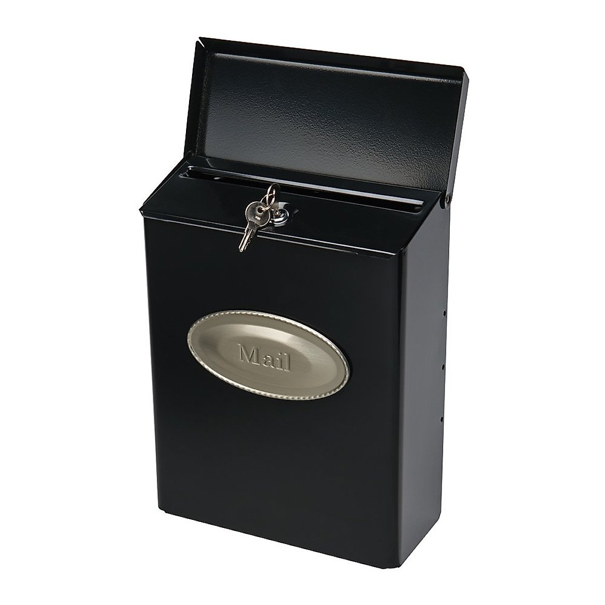 Gibraltar Mailboxes Designer Locking Medium Capacity Galvanized Steel Black, Wall-Mount Mailbox, DVK00000