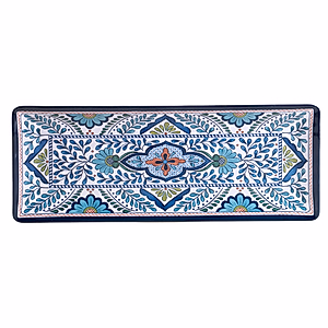 Certified International Talavera Melamine 19" x 8" Rectangular Platter, Multicolor
