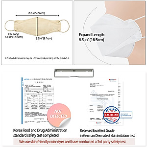 AIRAID-KF94 [Individually Wrapped] - Made in Korea, 3D Multicolor Packs, Face Protective Mask, Adult and Older Teens (Beige-20P)