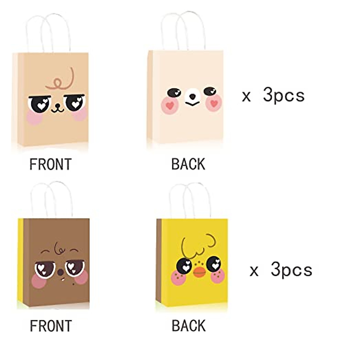 12Pcs Anime Cosplay Party Bag,Cute Anime Party Decorations Supplies Gift for Anime Fans