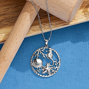 Ross-Simons Sterling Sea Life Pendant Necklace