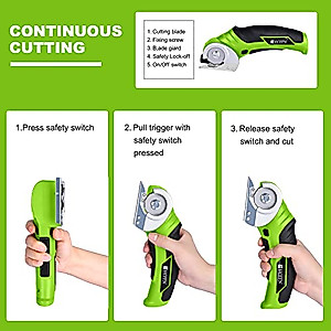 Cardboard Cutter with Replacement Self-Sharpening Cutter Blade (without LED)