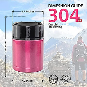 27 Oz Thermos for Hot Food |Insulated Food Container for Hot Food and Cold Food |Vacuum Stainless Steel Thermos for Hot Food Kids |Lunch Containers for Kids