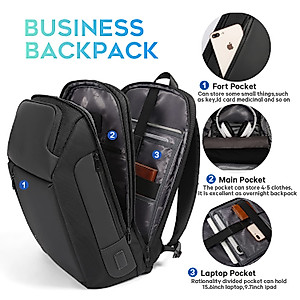BANGE Business Waterproof 15.6 inch Laptop backpack and Waterproof chest bag for men and women