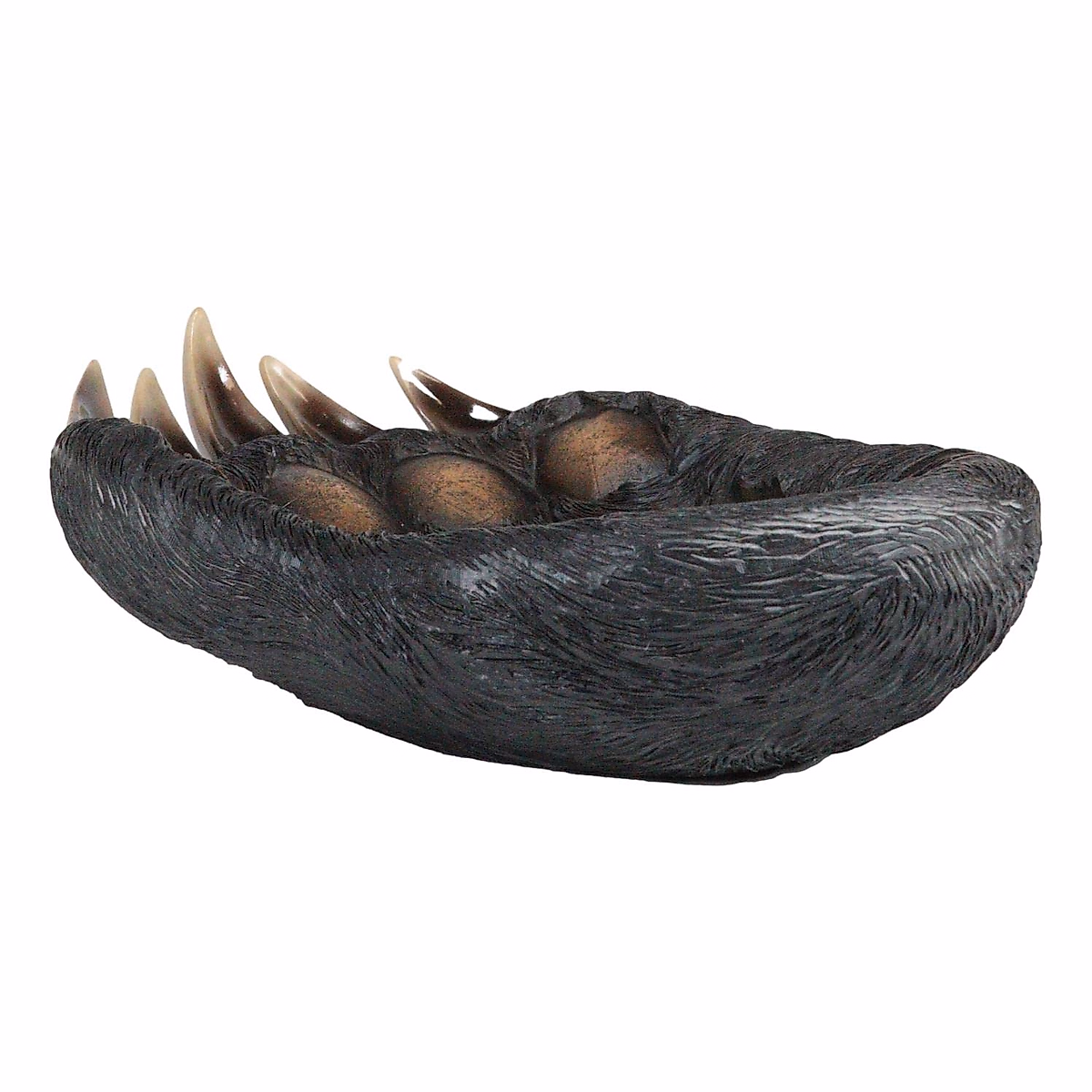 Ebros Rustic Large Long Claws Bear Paw Fruit Platter Serving Bowl Plate 11.5"Wide For Fruits Treats Candies Cookies Tabletop Decor Of Grizzly Bears Black Bears Wildlife Animal Kitchen Dining Accessory