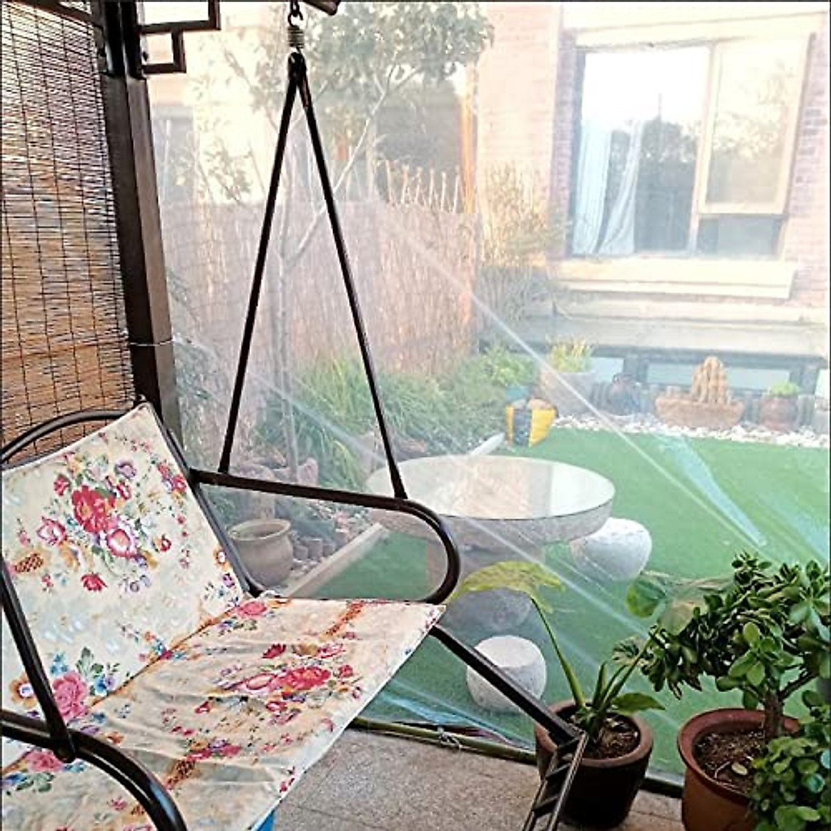 Abrotain Plastic Sofa Couch Cover 8'x11'6" Lawn Patio Furniture Cover , 3-Seater Outdoor Sofa Cover , Prevent Wind Rain and Snow Protector Cover with Rope for Outdoor Indoor Against CAT/Dog Clawing