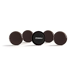Super Sliders 2 1/2" Round Reusable Furniture Sliders for Carpet - Effortless Moving and Surface Protection, Brown (8 Pack)